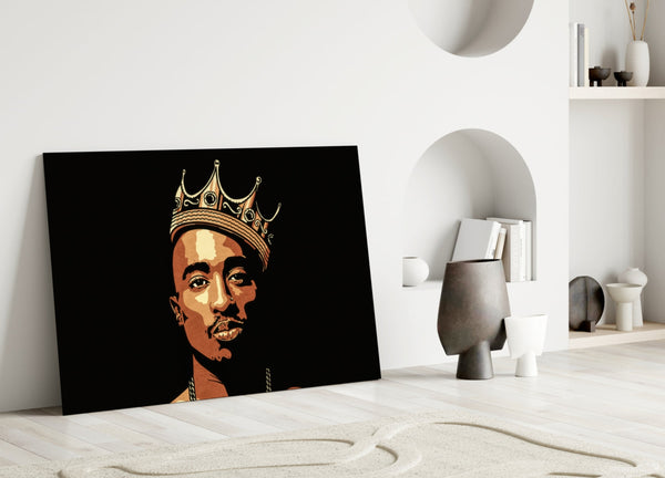 Tupac Shakur Glass Wall Art | Modern and Stylish Glass Wall Decor ...