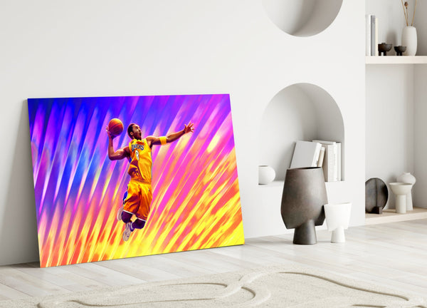 Kobe Bryant: Flight of Colors Glass Wall Art || Designer Collection ...