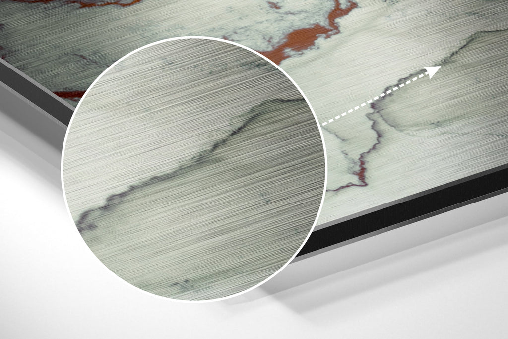 Marbleous Brushed Aluminium Dibond Wall Art – Insigneart EU