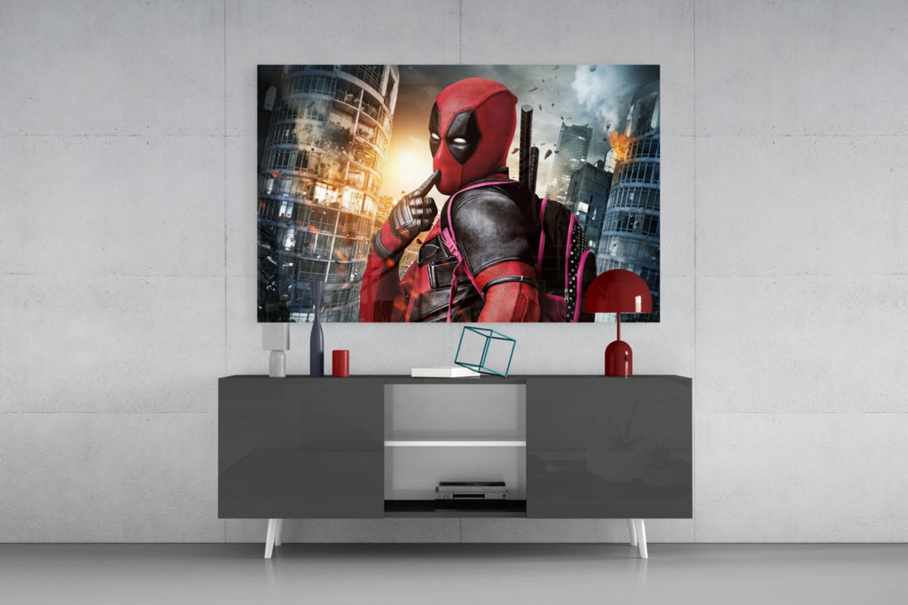 Deadpool Glass Wall Art – Insigneart EU